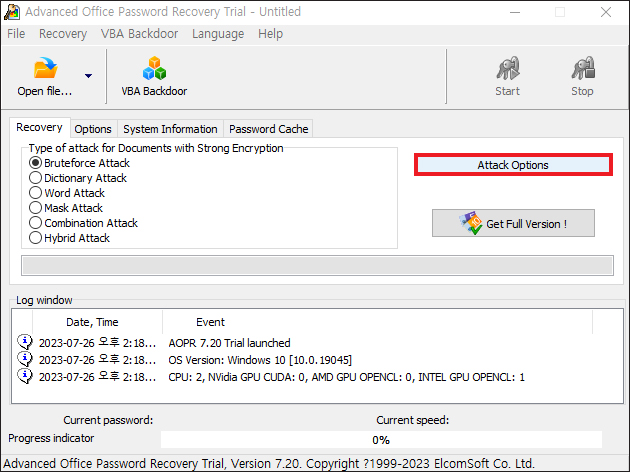 advanced office password recovery 엑셀 암호 해독하는 법