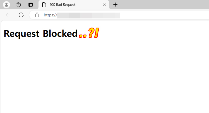 Request Blocked 사이트 접속 안될 때 해결하는 방법